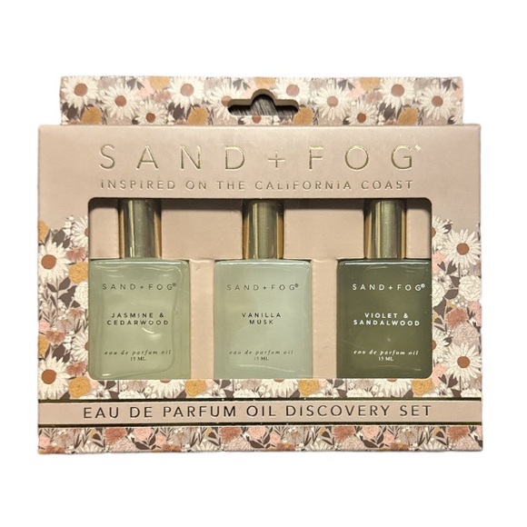 Sand + Fox | Bath & Body | Sand Fog Perfume Oil Rollerball Set Of 3 Jasmine Cedarwood Vanilla ...